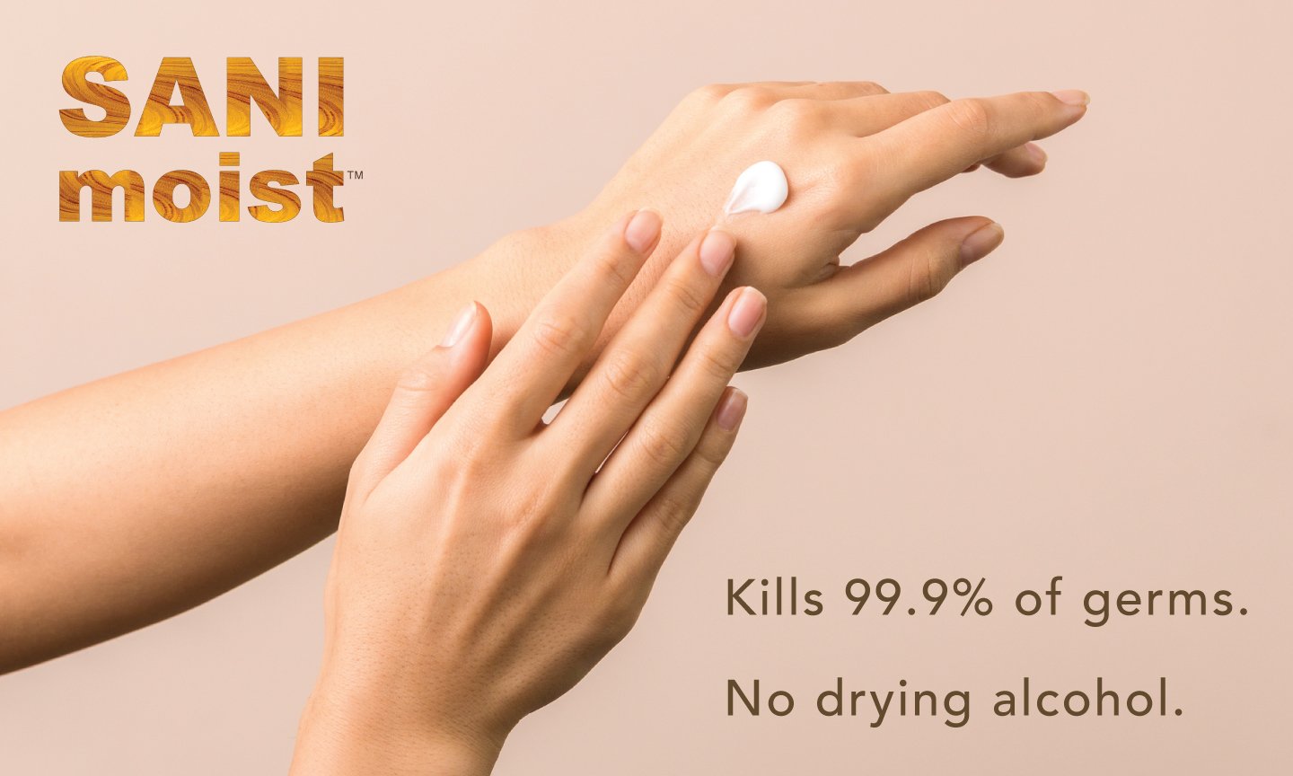 Sani Moist® A Revolutionary Cream Based 2 in 1 Moisturizing Hand ...